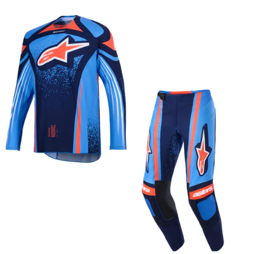 2026 Alpinestars Racer Nomur Kids Kit Combo - Dark Navy Orange Ucla Bl ...