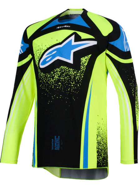 2026 Alpinestars Techstar Nomur Motocross Jersey - Dk Navy Yllw Fl Ucl ...