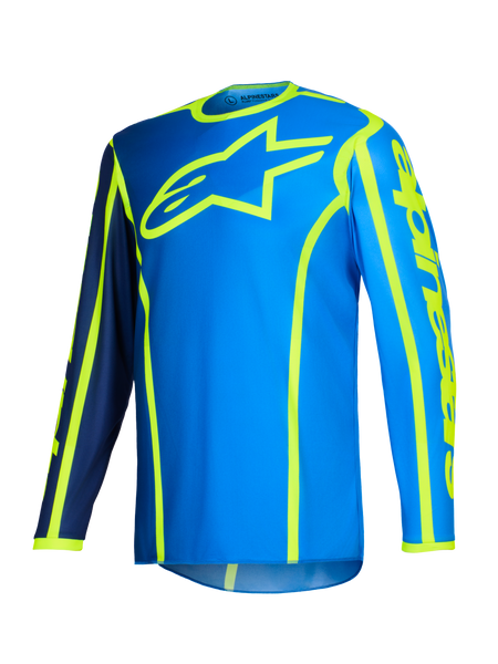 2026 Alpinestars Fluid Apex Motocross Jersey - Blue Yellow Fluo – AT ...