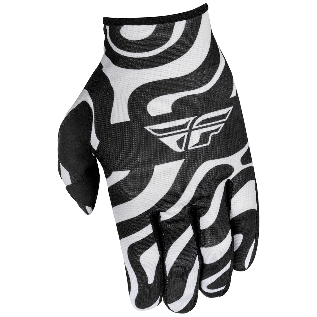 Fly Racing 2025 Lite Gloves Abyss White Black – AT Motocross