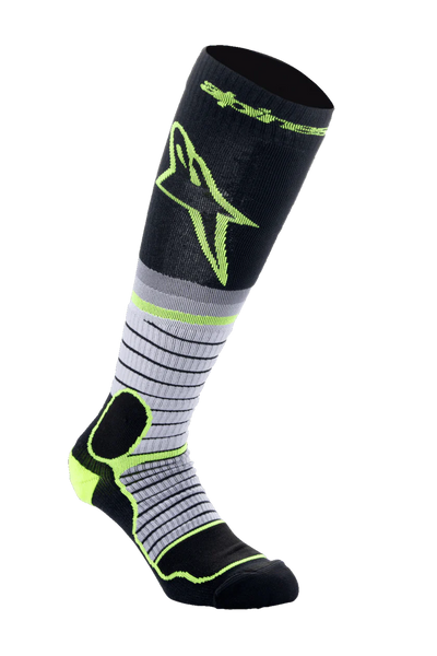 Alpinestars MX Pro Sock V2 -Black Gray Yellow Fluo – AT Motocross