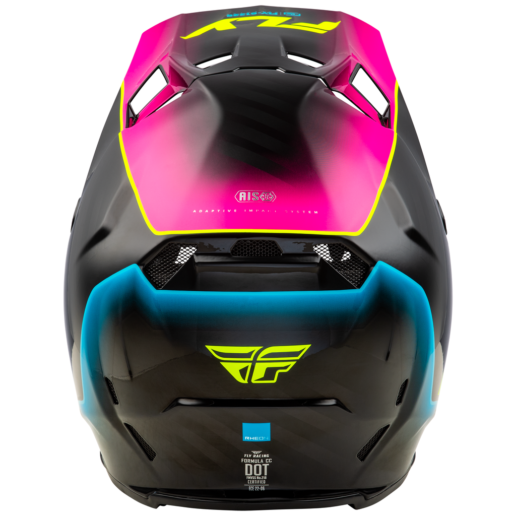 Fly Racing 2025 Formula CC Underglow Helmet Black Pink Blue – AT Motocross