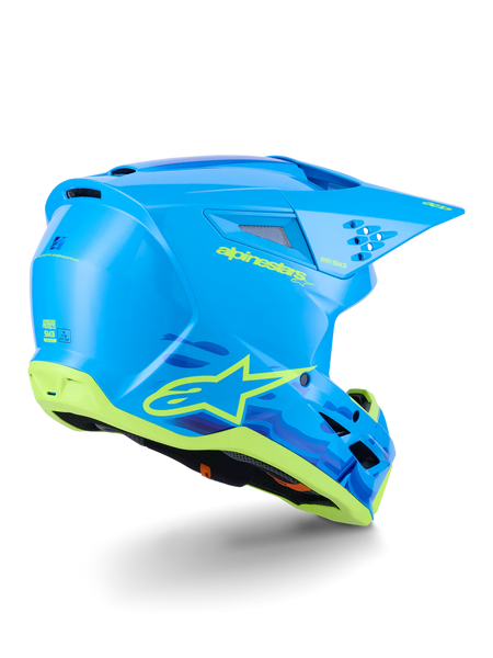 Alpinestars Helmet SM3 Force Helmet Cyan Gloss – AT Motocross