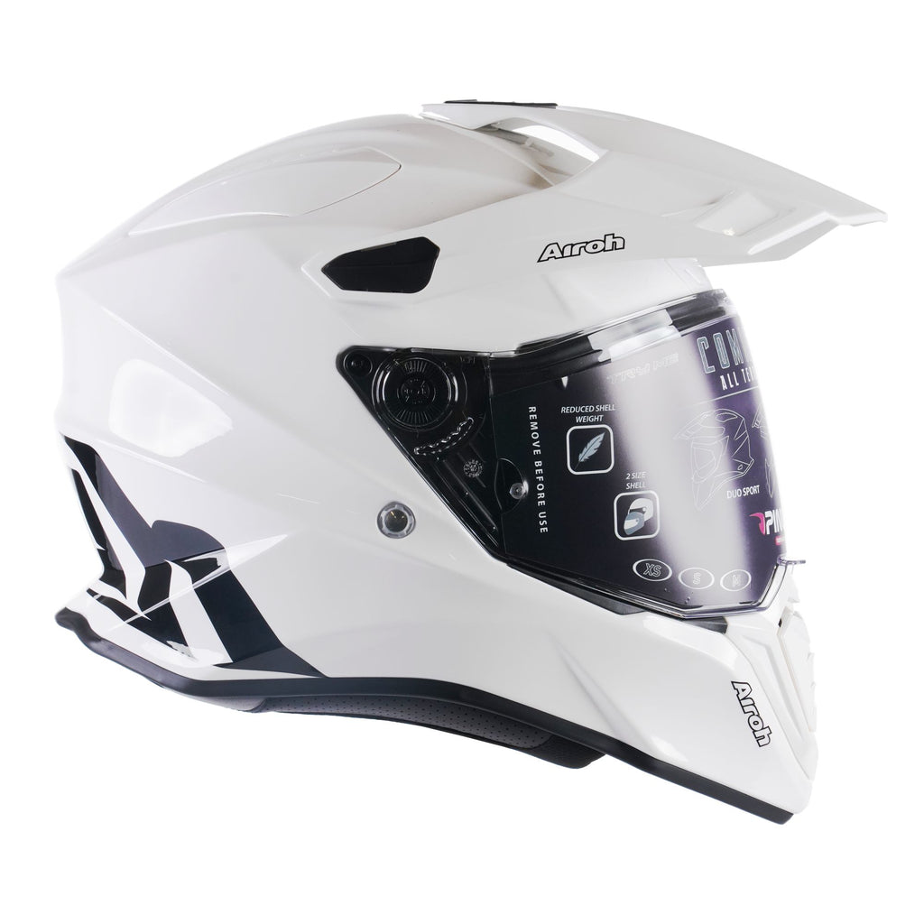 Airoh Commander White Gloss Adventure Helmet – AT Motocross