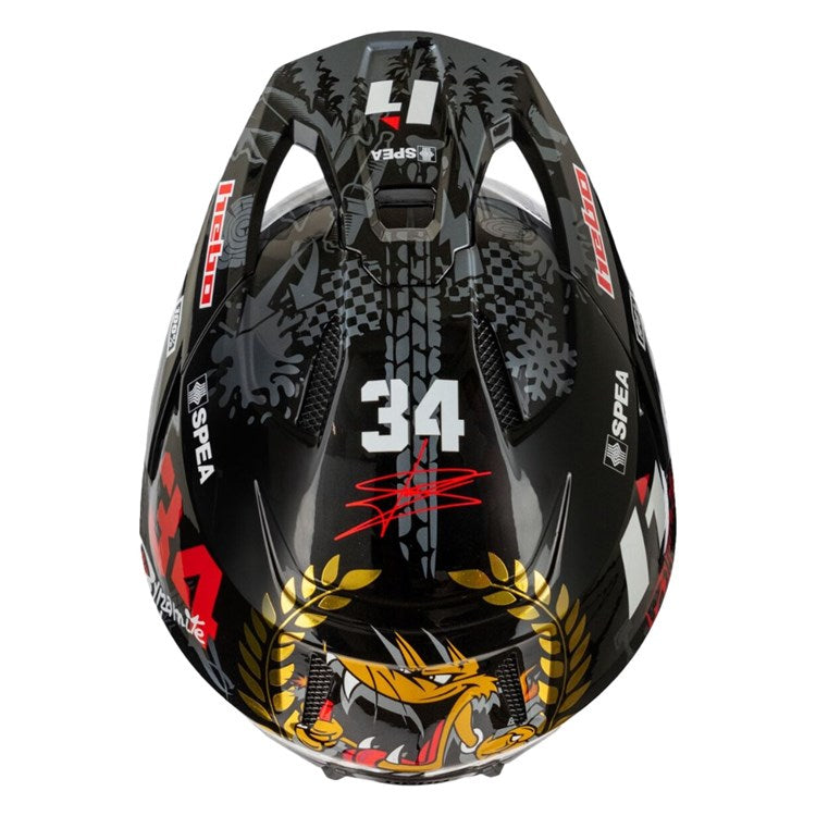Hebo Helmet Zone 5 Pro Toni Bou 34 Black – AT Motocross