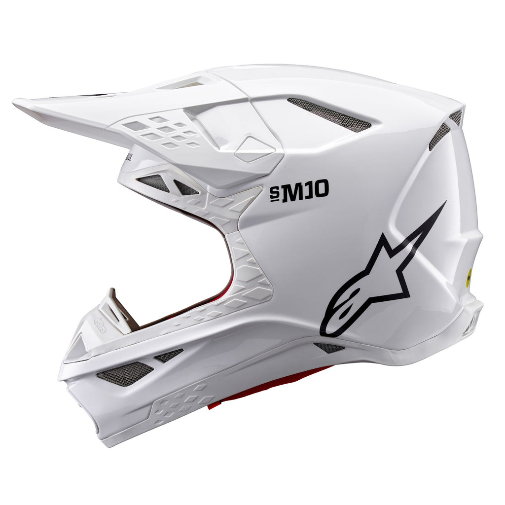 Alpinestars Helmet Supertech SM10 Solid White Glossy – AT Motocross