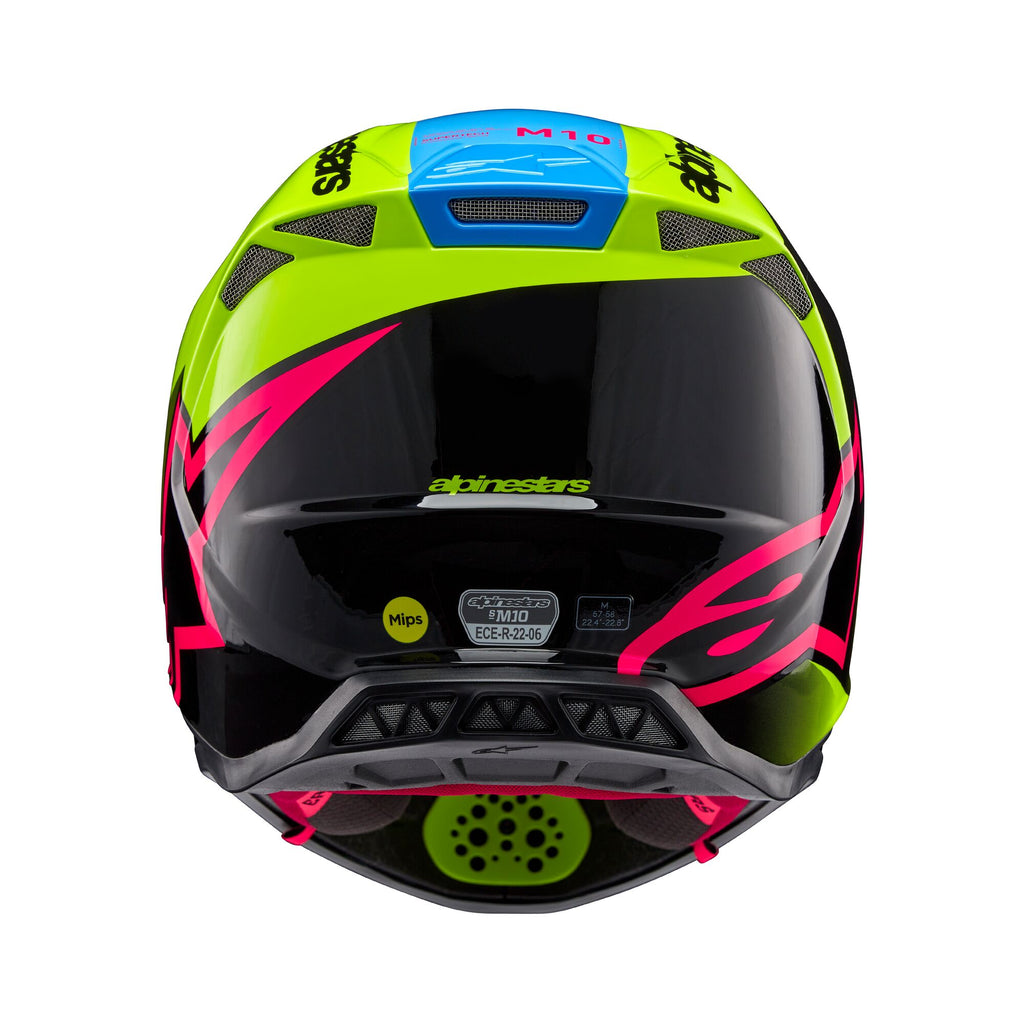 Alpinestars Helmet Supertech SM10 Unite Yellow Fluo Black Diva Pink Gl ...