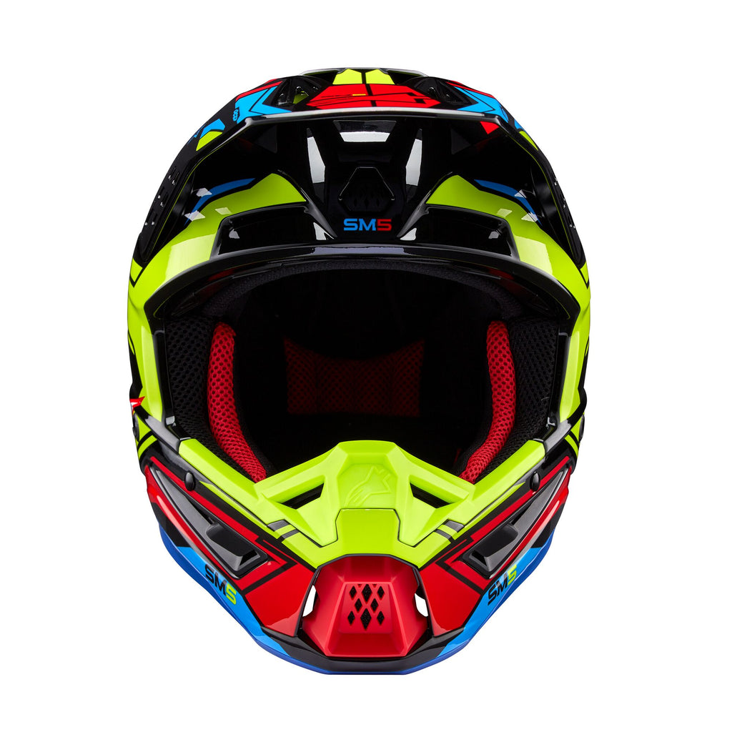 Alpinestars Helmet SM5 Action Black Yellow Fluo Bright Red Glossy – AT ...