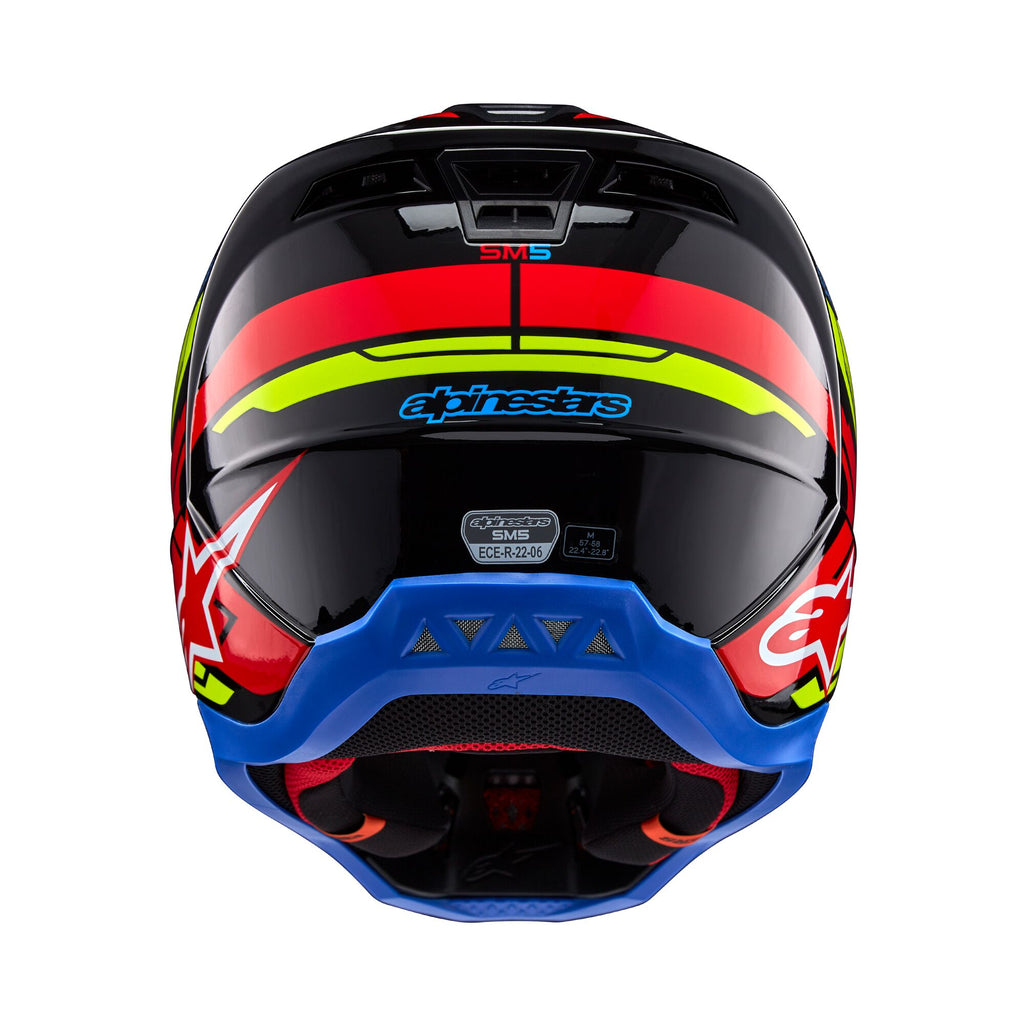 Alpinestars Helmet SM5 Action Black Yellow Fluo Bright Red Glossy – AT ...