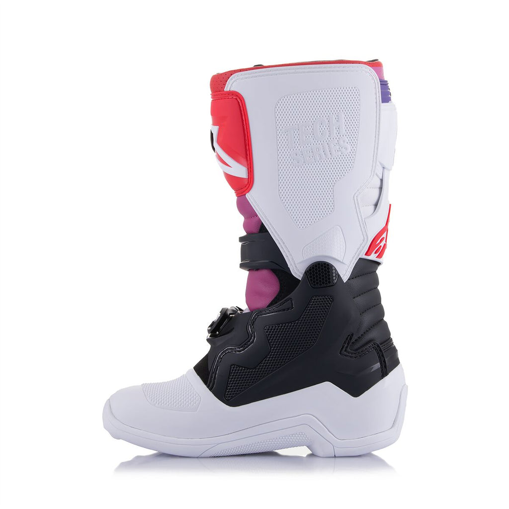 Alpinestars Tech 7S Youth Boots White Black Rainbow – AT Motocross
