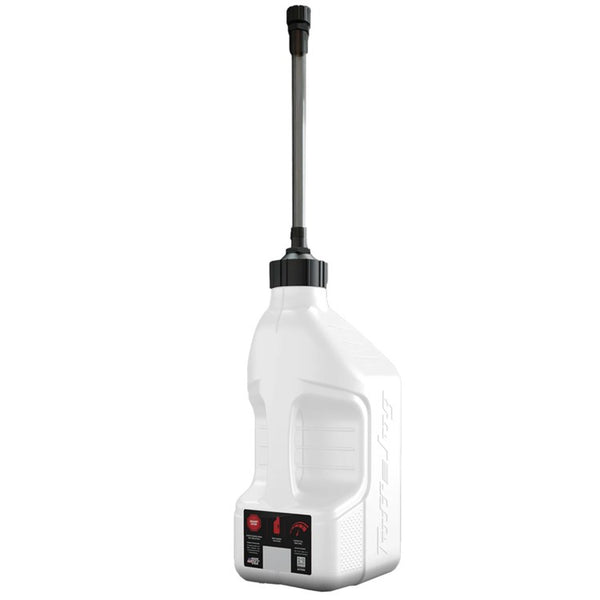 Tuff Jug 10L with Auto-Stop Spout - White – AT Motocross