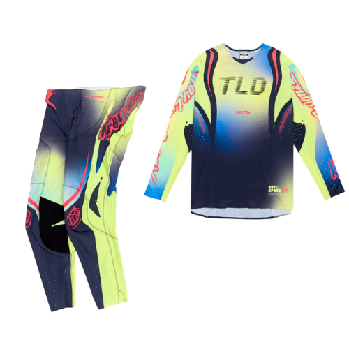 Troy Lee Designs SE Ultra Kit Combo - Glo Yellow Dark Navy – AT Motocross
