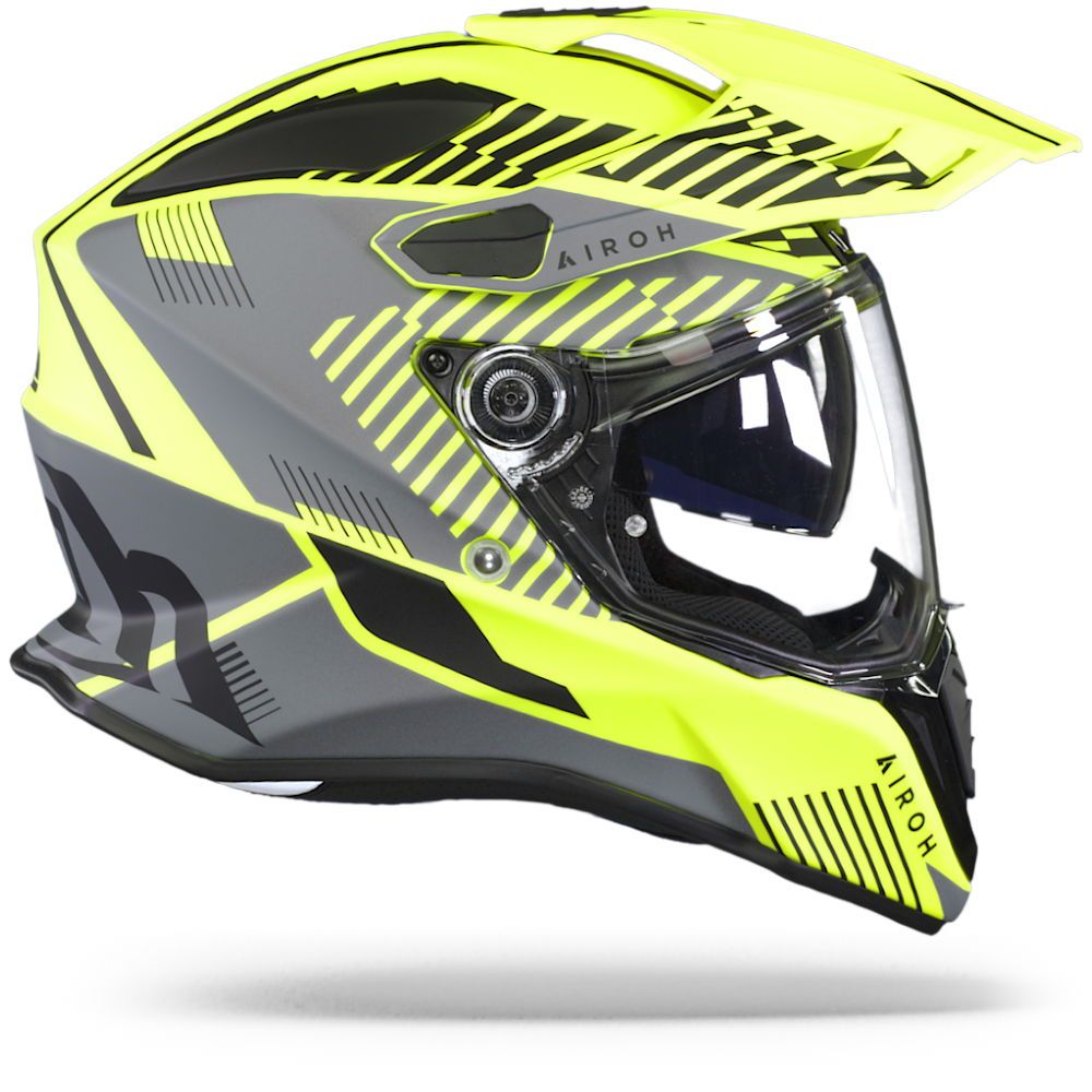 Airoh Commander Boost Neon Yellow Matt Adventure Helmet – AT Motocross