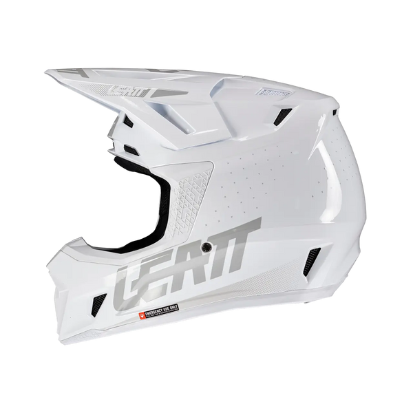2025 Leatt 7.5 V25 White Helmet with 4.5 Goggle – AT Motocross