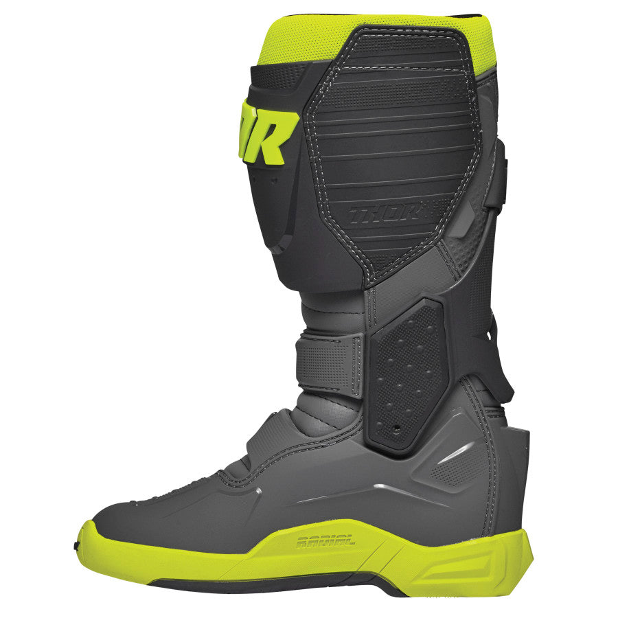 Thor Radial Gray Flo Yellow Motocross Boots – AT Motocross