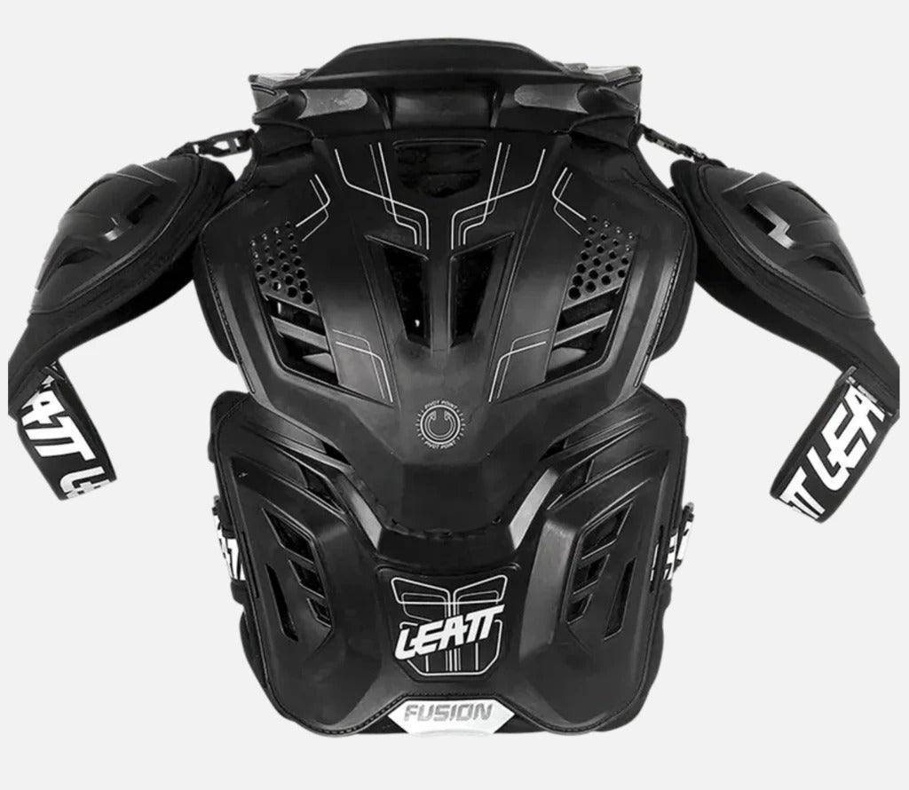 Leatt Fusion Vest 3.0 Black Body Armour & Neck Brace – AT Motocross