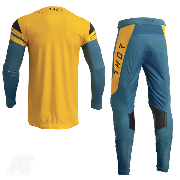 Thor Prime Rival Teal Yellow Kit Combo – AT Motocross